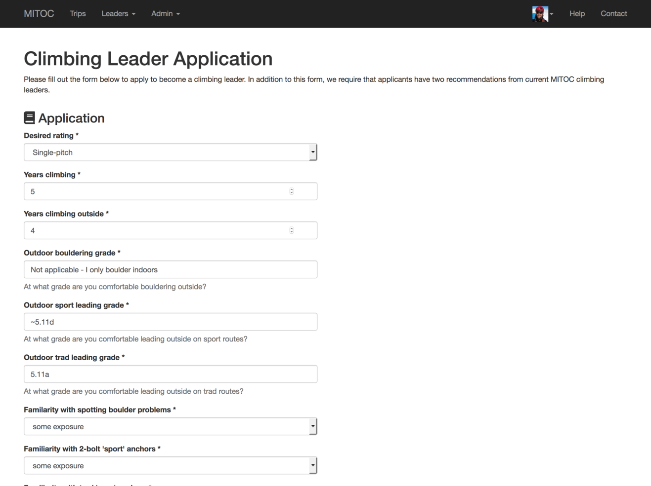 Portfolio - MITOC Trips